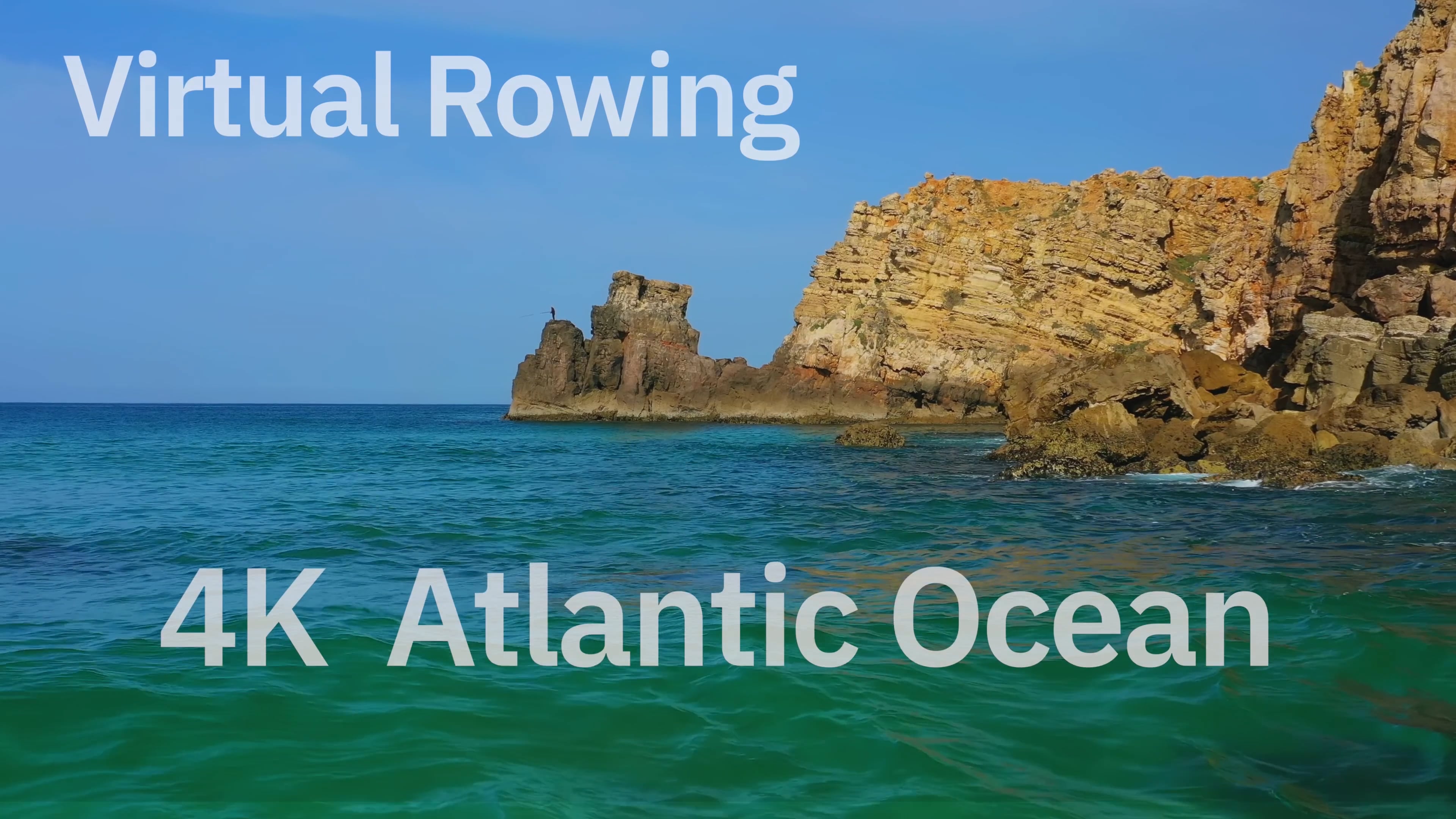 4K Virtual Rowing - Limestone Cliffs - Sagres Portugal – World Nature Video