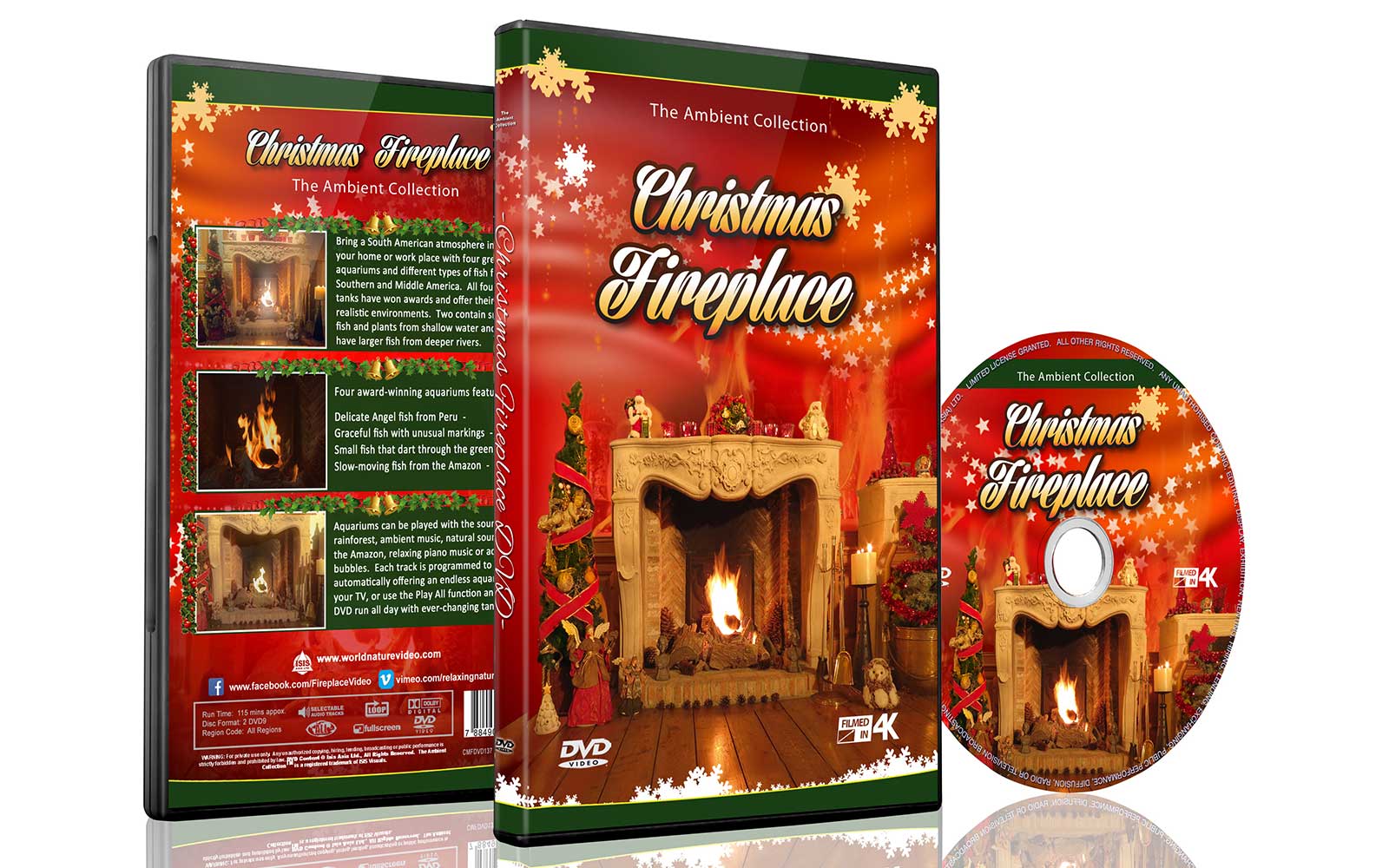 Christmas Fireplace – World Nature Video