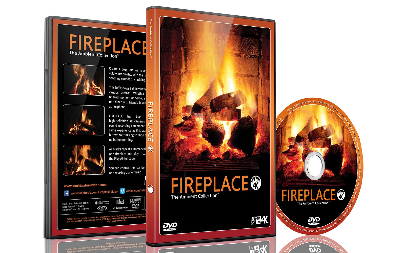 Fireplace with 4K Download – World Nature Video